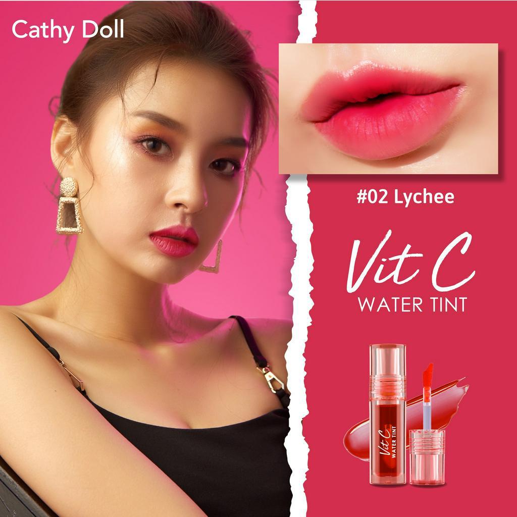 CATHY DOLL Vit C Lip Tint 2.7g. เคที่ดอลล์ วิทซี วอเตอร์ ทินท์ ลิปทินท์ ...