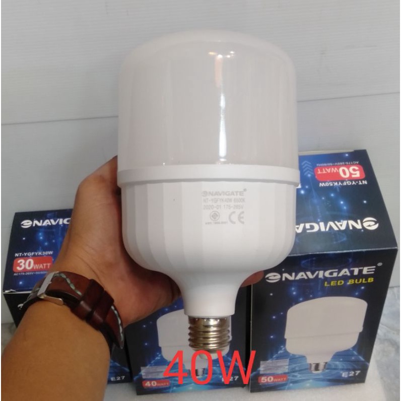 K หลอดไฟ LED (navigate) AC220v-E27 50w/40w/30w แสงขาว (6500k) | Shopee Thailand