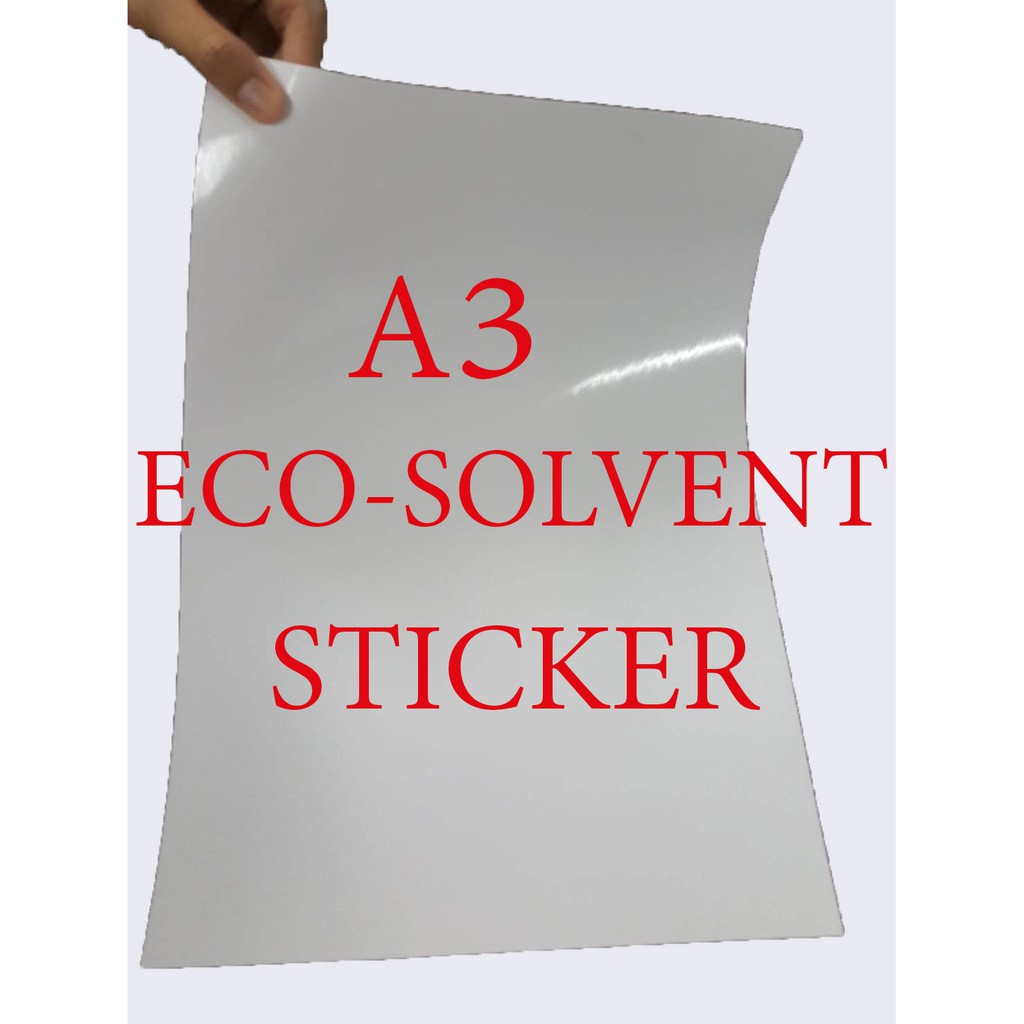 สติ๊กเกอร์ A3 สำหรับหมึก ECO-SOLVENT ผิวเงา จำนวน 20 แผ่น ECO-SOLVENT ...