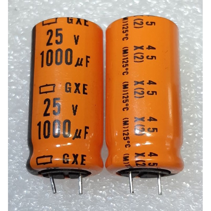 NCC Nippon Chemi-con GXE 1000uf 25v 125° (ตัดขา) capacitor ตัวเก็บประจุ ...