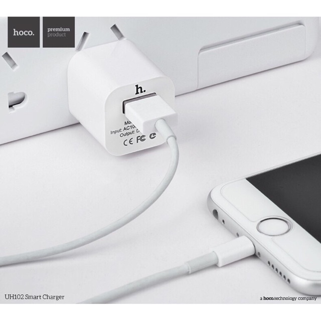 Hoco UH102 หัวชาร์จ ปลั๊กชาร์จไฟบ้าน 1 USB 1A Max | Shopee Thailand