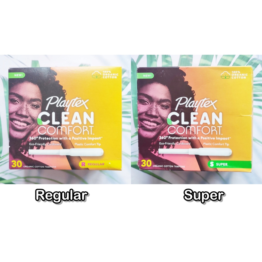 (Playtex®) Clean Comfort Organic Cotton Tampons,Regular or Super 30 ...