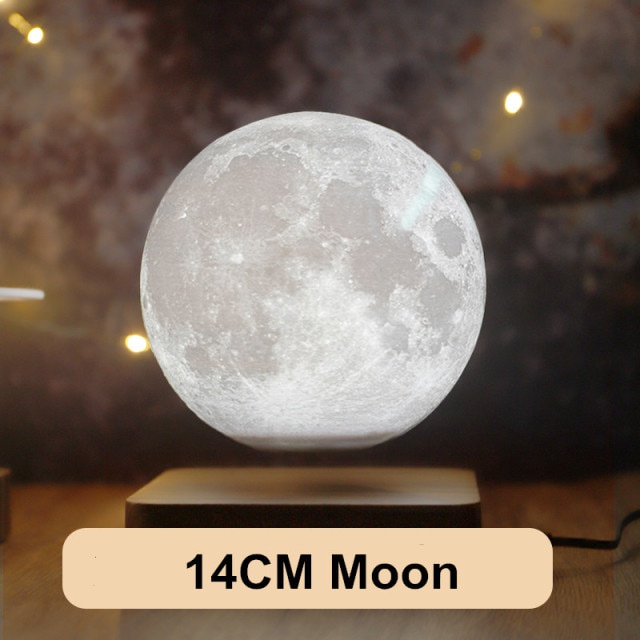 Night Lamp Creative 3D Magnetic Levitation Moon Lamp Night Light ...