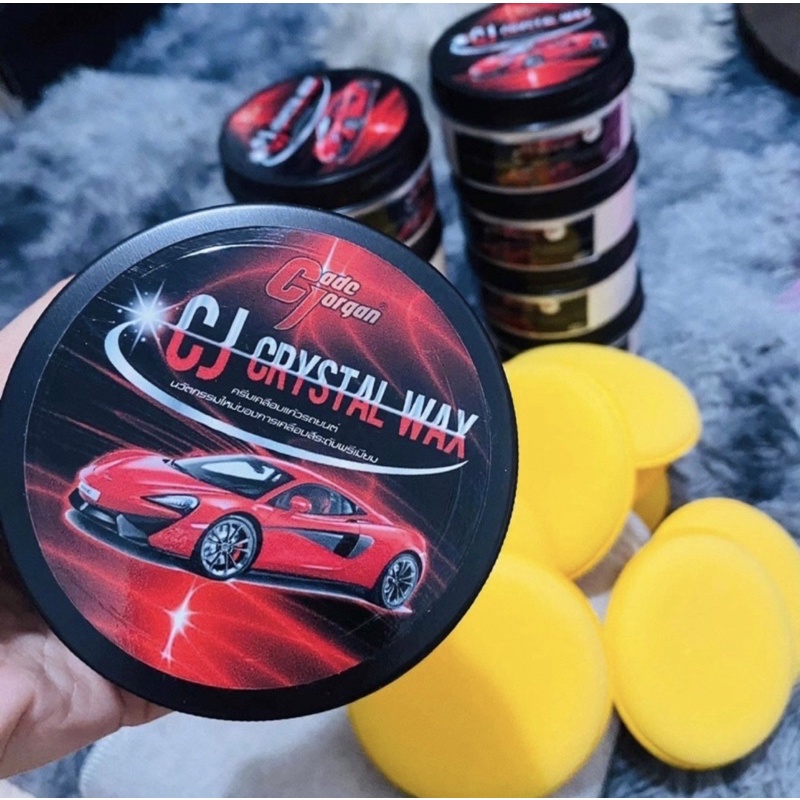 พร้อมส่ง!! ครีมเคลือบแก้วรถยนต์ CJ crystal wax ซีเจ คริสตัล แว็กซ์ ครีม ...