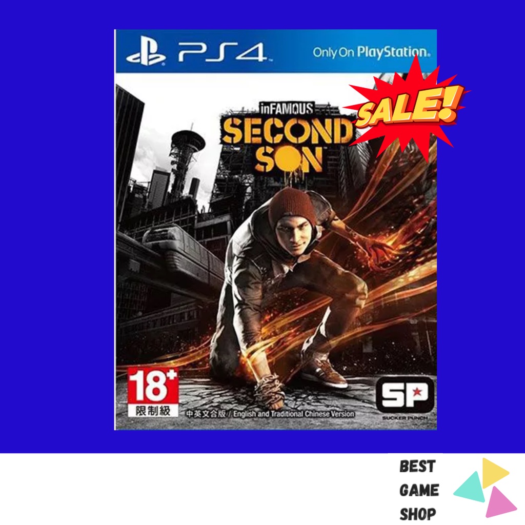 INFAMOUS SECOND SON PS4 (มือ1 / มือ2) (พร้อมส่ง) (แผ่น PS4 ใช้เล่นได้ ...