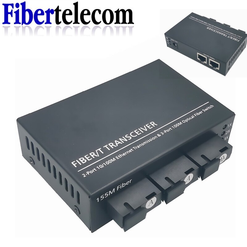 Fiber Optical Media Converter Ethernet Switch Fiber Transceiver Single ...