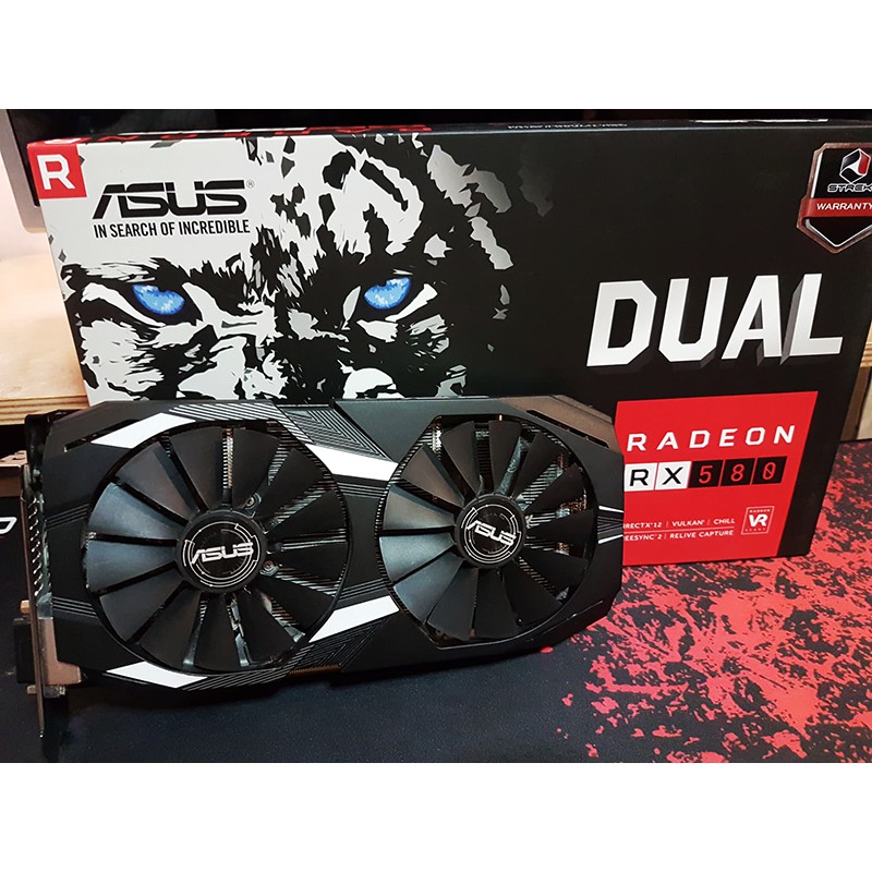 ASUS DUAL RX580-O4G การ์ดจอมือสอง | Shopee Thailand
