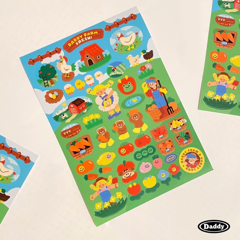 DADDY | Farm Fresh Sticker สติ๊กเกอร์ ลาย farm สุดน่ารัก | Shopee Thailand