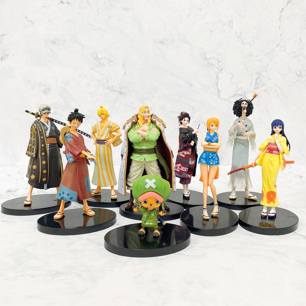 โมเดลฟิกเกอร์ PVC อนิเมะ One Piece Kimono Luffy Tony Tony Chopper Sanji ...