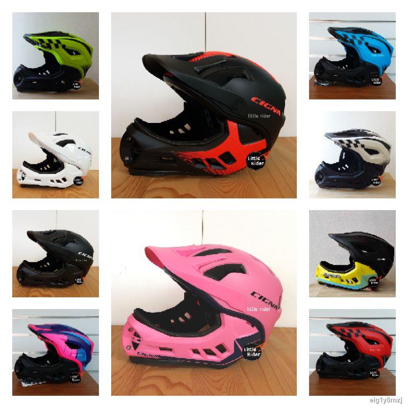 Bicycle riding helmet☌ หมวกกันน็อคเด็กเต็มใบ หมวกกันน็อคเด็กปิดคาง ...