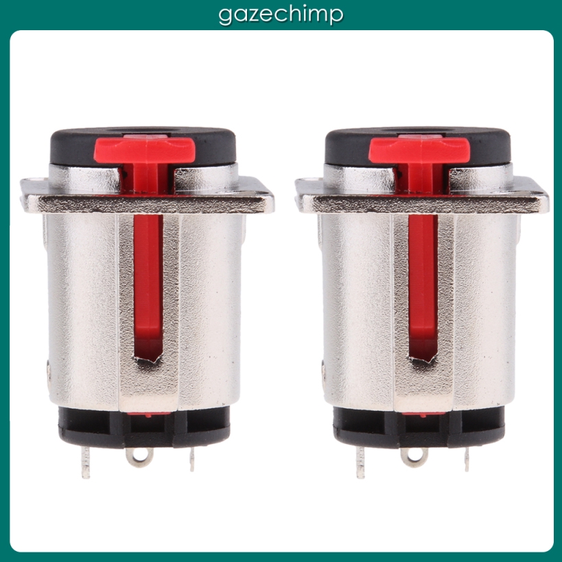 2Pieces 6.35mm 1/4 Inch Female Stereo TRS Audio Socket Jack Connector ...