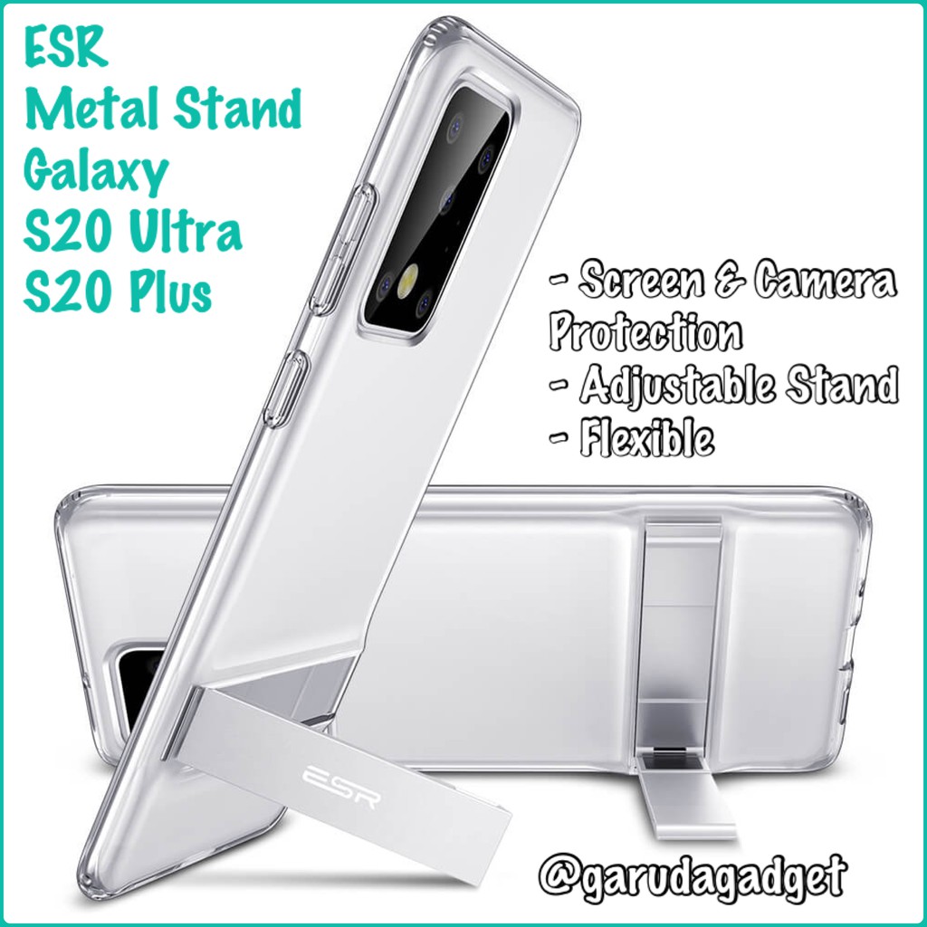 เคส Galaxy S20 Ultra/S20 + Plus ESR Metal Kick Stand Casing Cover Soft ...