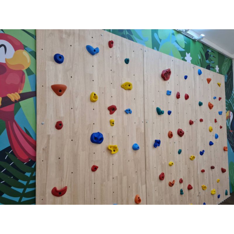 [สั่งผลิต] NEW! แผ่นไม้ปีนป่าย ติดผนัง พร้อมใช้งาน DIY Kiddo Rocks ...