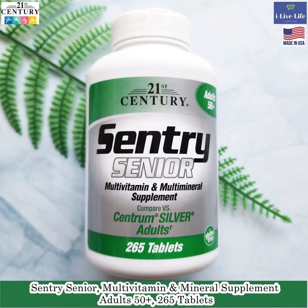วิตามินรวม สำหรับผู้มีอายุ 50+ Sentry Senior Multivitamin ...