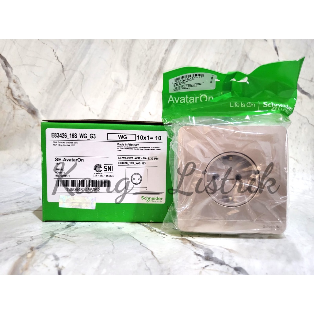 ซ็อกเก็ต Avataron Gold Schneider E83426_16S_WG_G3 | Shopee Thailand