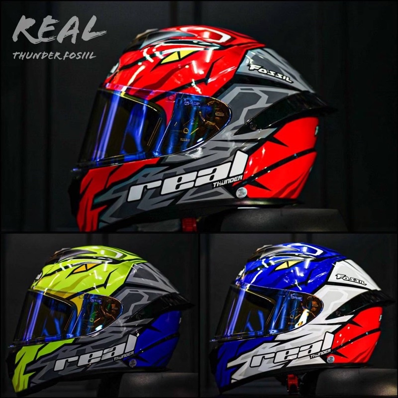 หมวกกันน็อค REAL THUNDER 💚 | Shopee Thailand