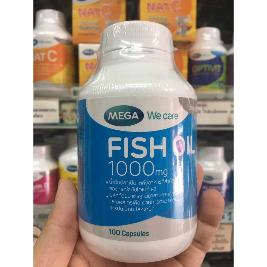 🔥พร้อมส่ง🔥 Mega Fish Oil 1000 mg ฟิช ออยล์ ขนาด 100แคปซูล (1 กระปุก ...