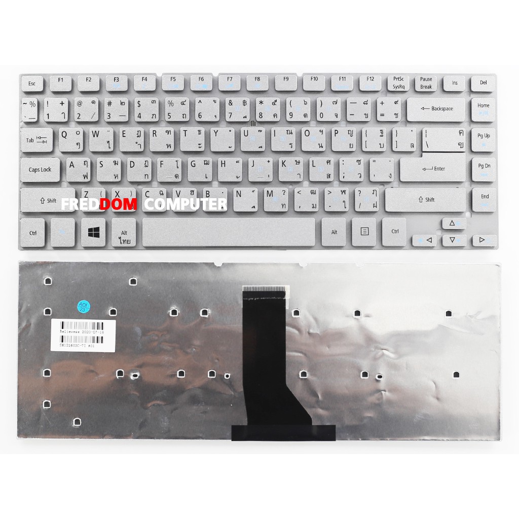 Keyboard Acer คีย์บอร์ด Acer Aspire V3 431 V3 471 V3 471g สีบรอนซ์ ภาษา