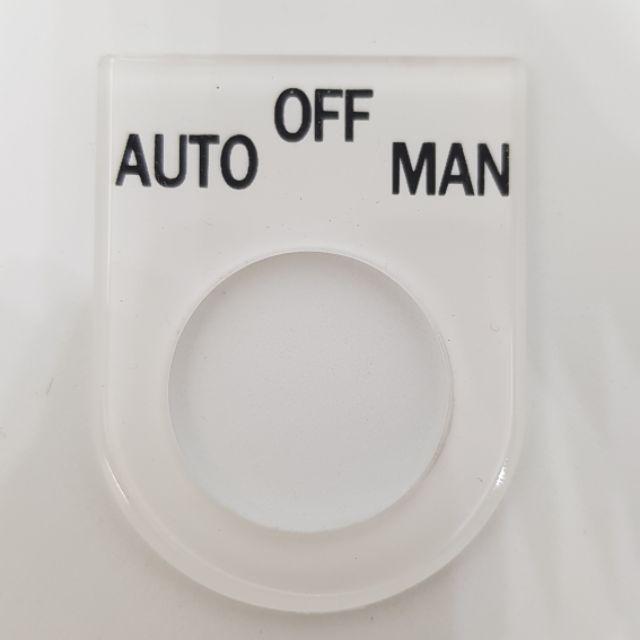 ป้ายเนมเพลท ตู้คอนโทรล AUTO OFF MAN ขนาด 22มม./25มม. | Shopee Thailand