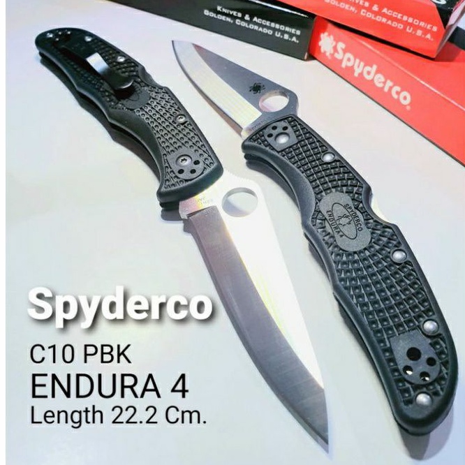 มีดพับ Spyderco Endura 4, FRN Handle (C10), ขนาดกลาง-ใหญ่ | Shopee Thailand