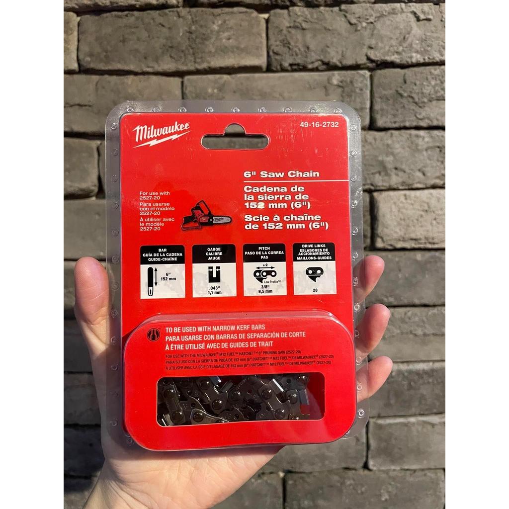 โซ่เลื่อย 6" Saw Chain สำหรับ Milwaukee M12 FHS รหัส 49-16-2732 ...
