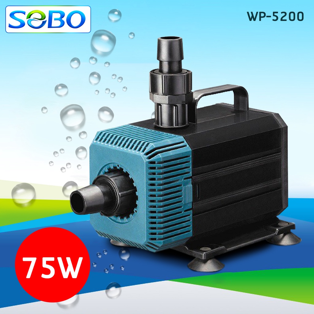 SOBO รุ่น WP-4200 WP-5200 WP-7200 ปั๊มน้ำตู้ปลา บ่อปลา ทำน้ำพลุ น้ำตก บ่อปลา | Shopee Thailand