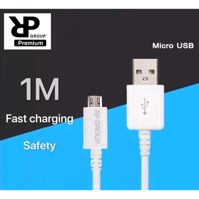 สายชาร์จ Micro USB 1 เมตร ของแท้ 100% By RP-Group | Shopee Thailand