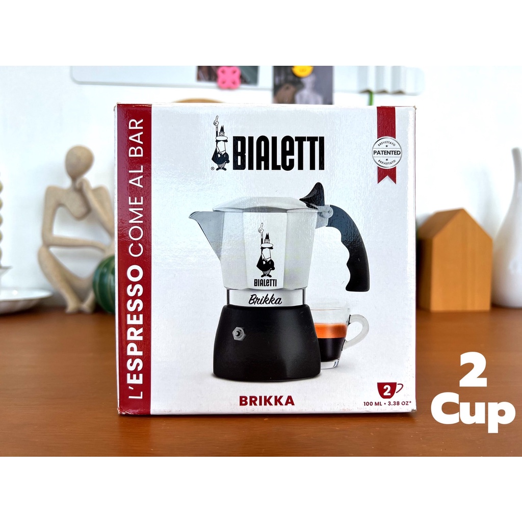 Bialetti Moka Pot Brikka 2 cups หม้อต้มกาแฟ บริกก้า ขนาด 2 ถ้วย เบียเล ...