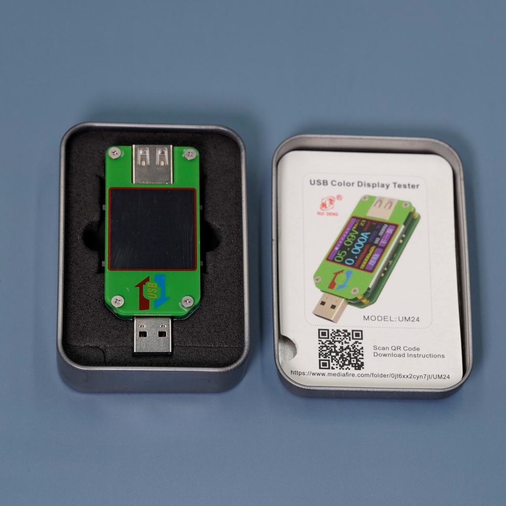 RD UM24 UM24C APP USB 2.0 เครื่องวัดแรงดันไฟฟ้าและกระแสไฟฟ้า USB สภาพดี ...