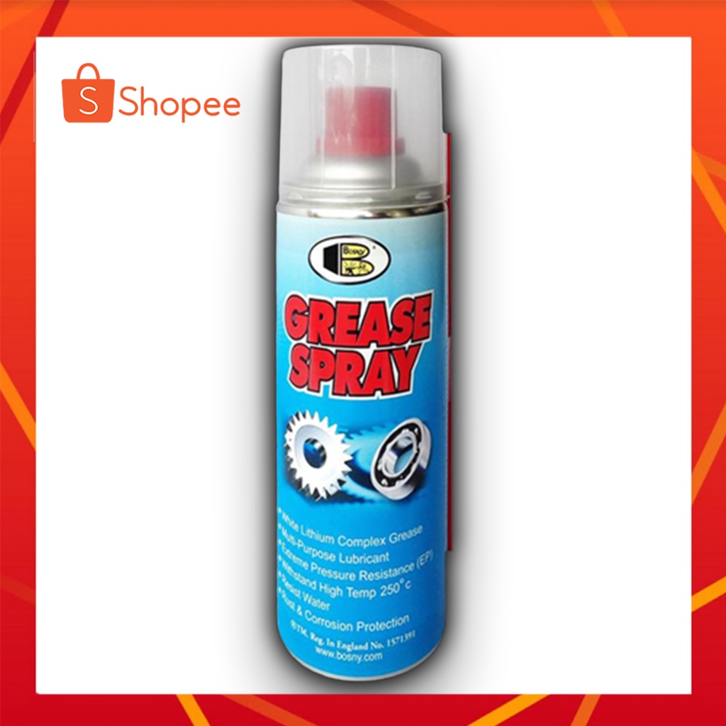 BOSNY สเปรย์จารบี ขาว 400ml BOSNY GREASE SPRAY 400ml | Shopee Thailand