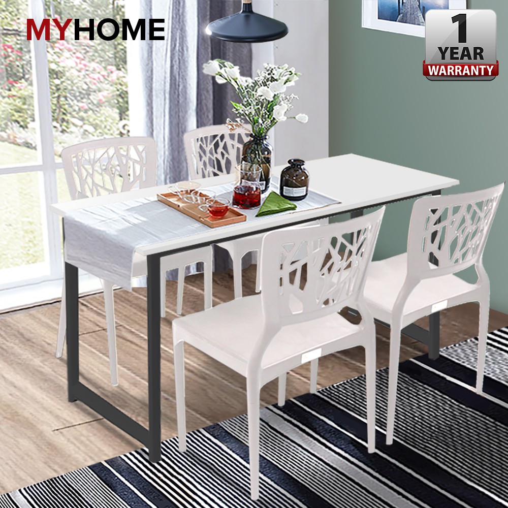 🚚 พร้อมส่ง KENZZO: ชุดโต๊ะเก้าอี้ รับประทานอาหาร กินข้าว ขนาด 120*60cm Table Set + Chair ...