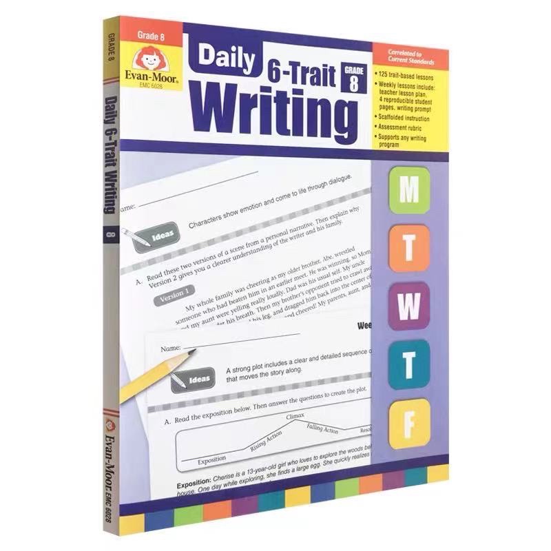 Evan-Moor Daily 6-Trait Writing Grade 1~8 แบบฝึกหัด การเขียน | Shopee ...