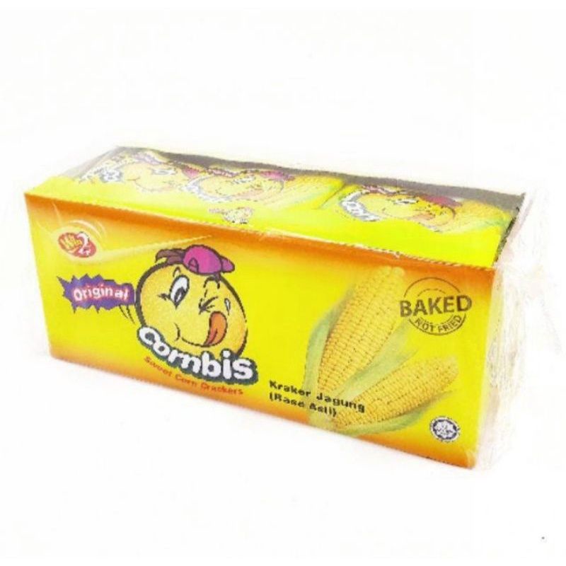 🍪🍭ขนมปังแลบลิ้นมาเลเซีย cornbisรสข้าวโพด ยกกล่อง | Shopee Thailand
