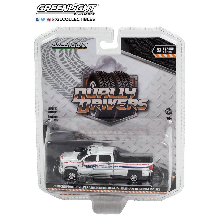 Greenlight 1/64 Dually Drivers Series 9 2018 Chevrolet Silverado 3500HD ...