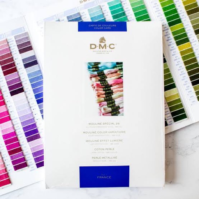 DMC ชาร์ตสี ไหมปักDMC แบบมีไหมจริงในเล่ม ฝรั่งเศสแท้ สินค้าผลิตใหม่ สี ...
