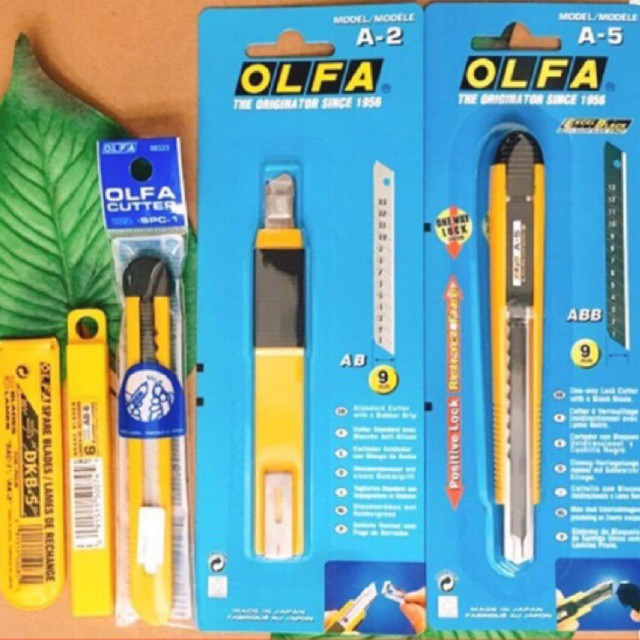 💙Cutter คัตเตอร์ OLFA รุ่น SPC-1, A-2, A-5 / ใบมีดคัตเตอร์ รุ่น AB-6, DKB-5💙 | Shopee Thailand