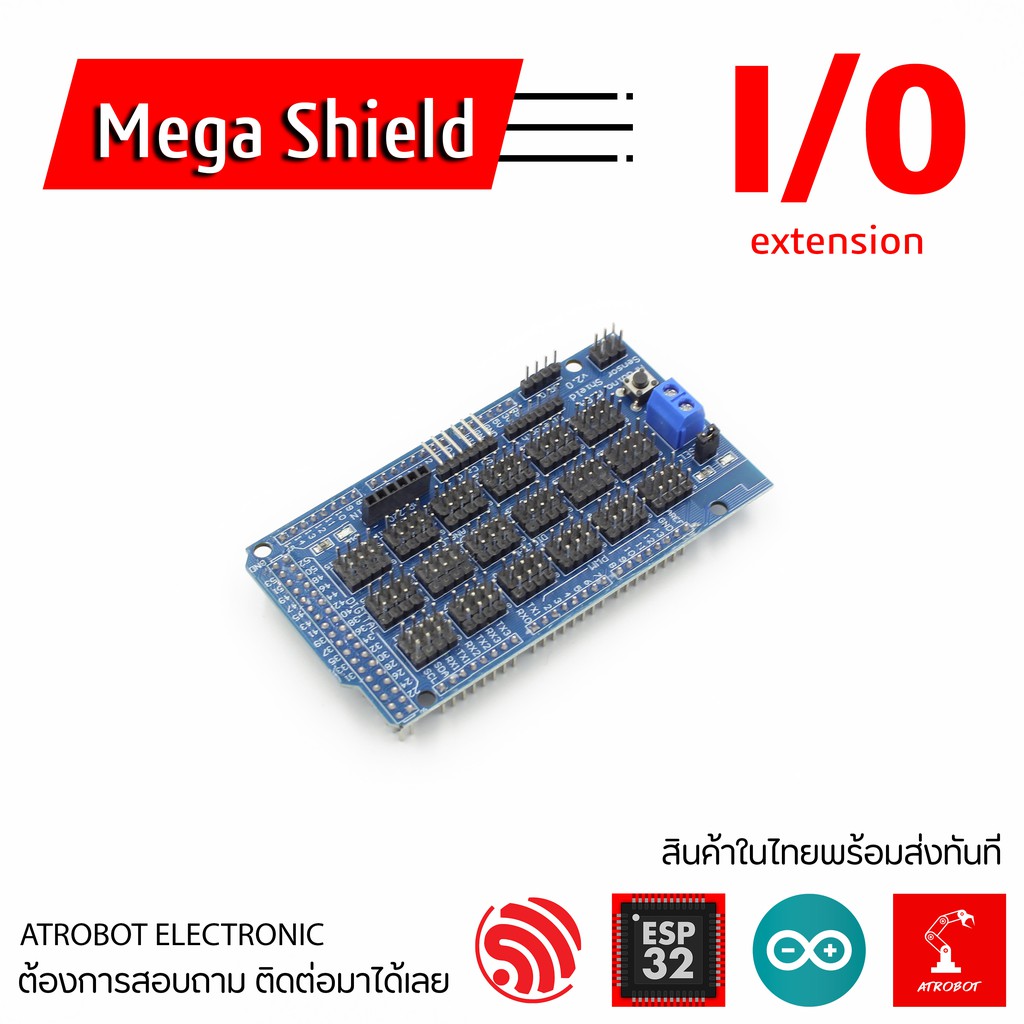 Arduino MEGA2560 MEGA Sensor Shield V1.0 บอร์ดเสริมสำหรับเซนเซอร์ | Shopee Thailand