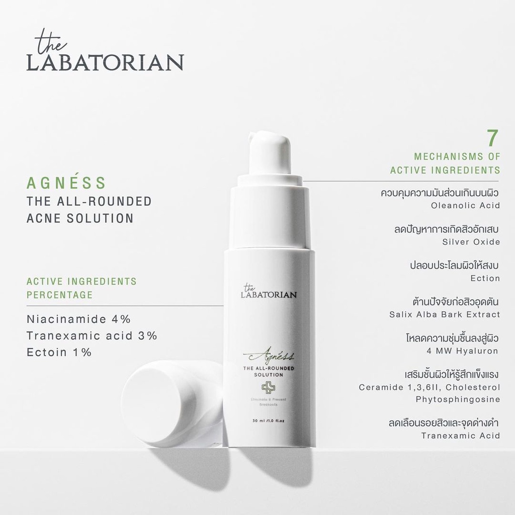 Agness 30 ml ส่งฟรี !!!!!!!! ( The Labatorian : เซรั่มสิว ) | Shopee ...