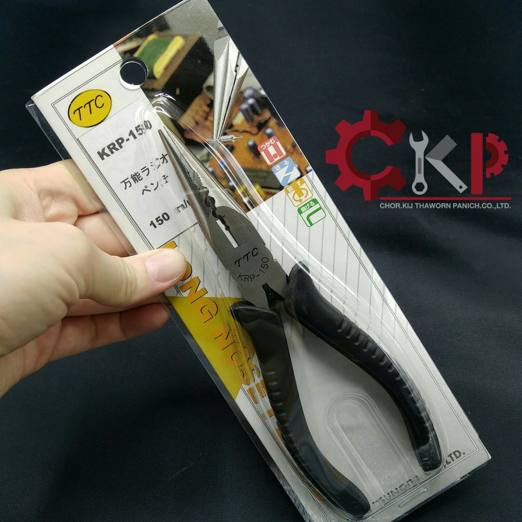 คีมปากแหลม ปากหยัก TTC 6" #KRP-150 ด้ามดำ | Shopee Thailand