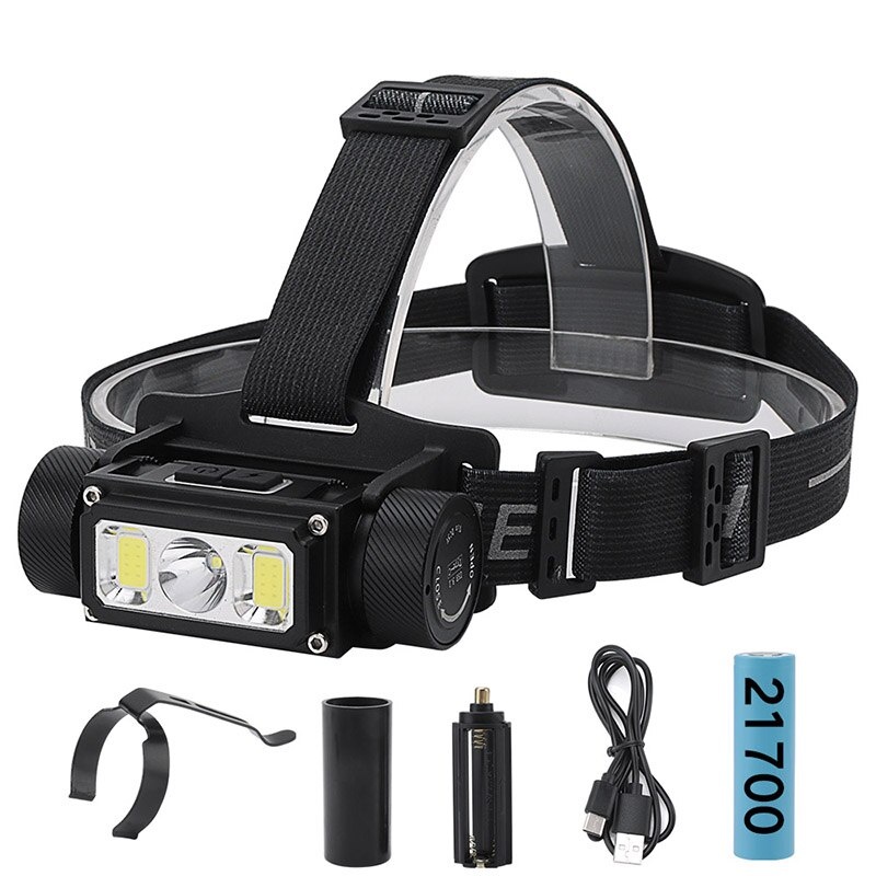 ไฟฉายคาดหัว Boruit B40 1200LM LED Head Flashlight L2 COB LED Headlamp ...