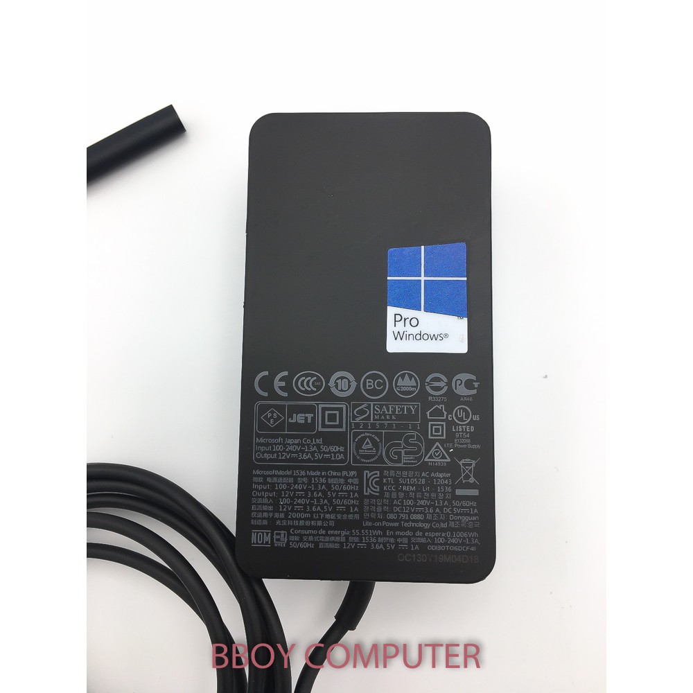 SURFACE Adapter ของแท้ SURFACE PRO 1,2 12V 3.6A 48W | Shopee Thailand