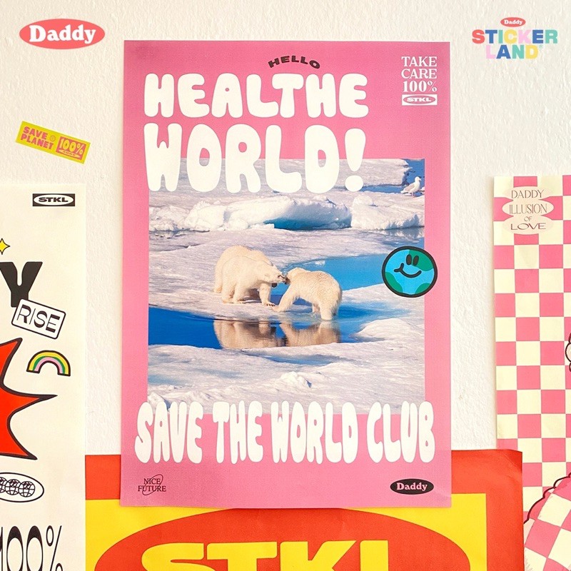 DADDY | Poster A3 Heal The World! โปสเตอร์ ขนาด A3 | Shopee Thailand