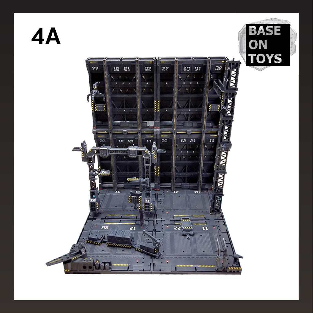 [ฉากโรงซ่อมหุ่น: แบบ Set] CG Domain Base Action Base โรงซ่อมกันดั้ม โรง ...