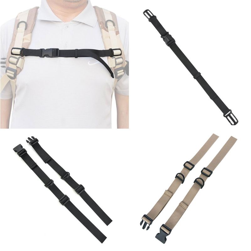 1 set Adjustable Nylon Backpack Chest Harness Strap Webbing Sternum ...