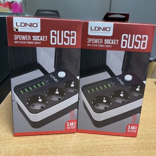 ปลั๊กชาร์จ 6 รู LDNIO SE6403 4usb LDNIO SE3631 ซ็อกเก็ต 3 กําลัง 6USB ...