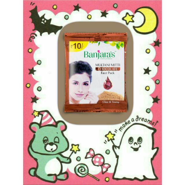 ดูดสิวเสั้ยน ผง ช็อกโกแลต banjara multani Chocolate face pack | Shopee ...