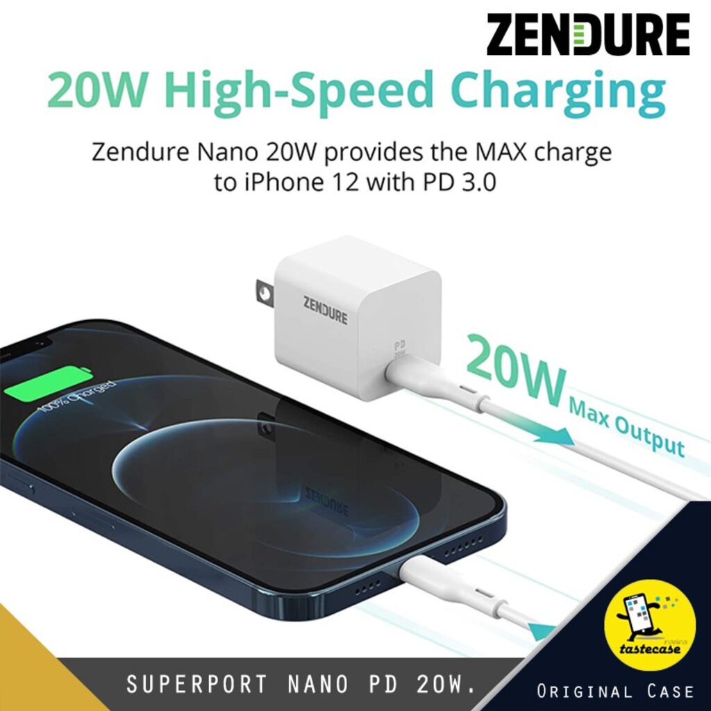 Zendure PowerPort Nano 20w. PD. Charger หัวชาร์จสำหรับ iP13 series ,iP12 series | Shopee Thailand