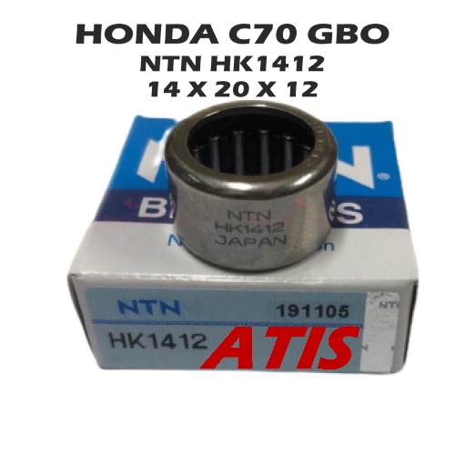 Ntn HK1412 HK 1412 ( 14 x 20 x 12 ) Bearings Needle Untuk Gear Box ...