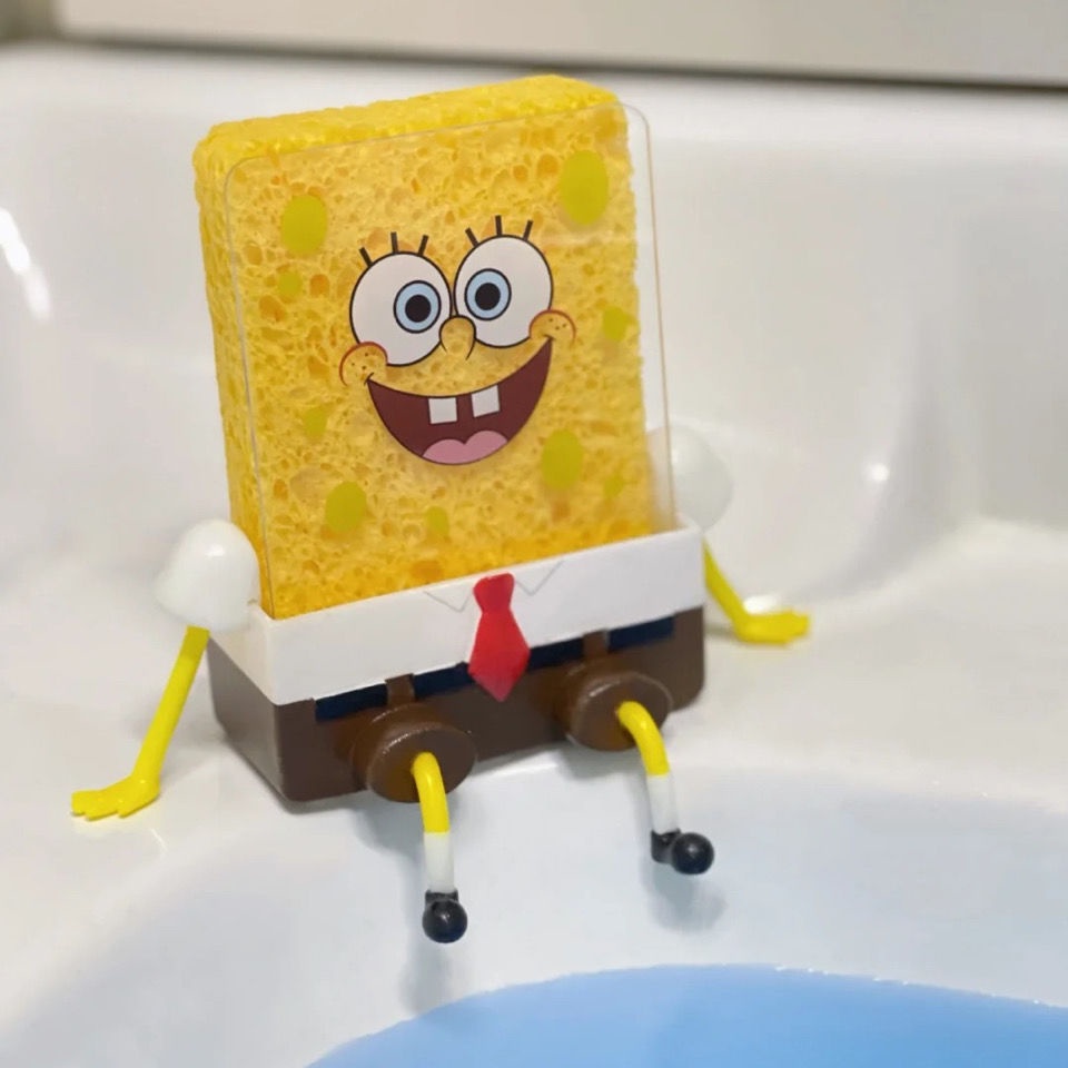【SpongeBob SquarePants Drainer】Cute KITCHEN SINK Drainer SOAP BOX Rack ...