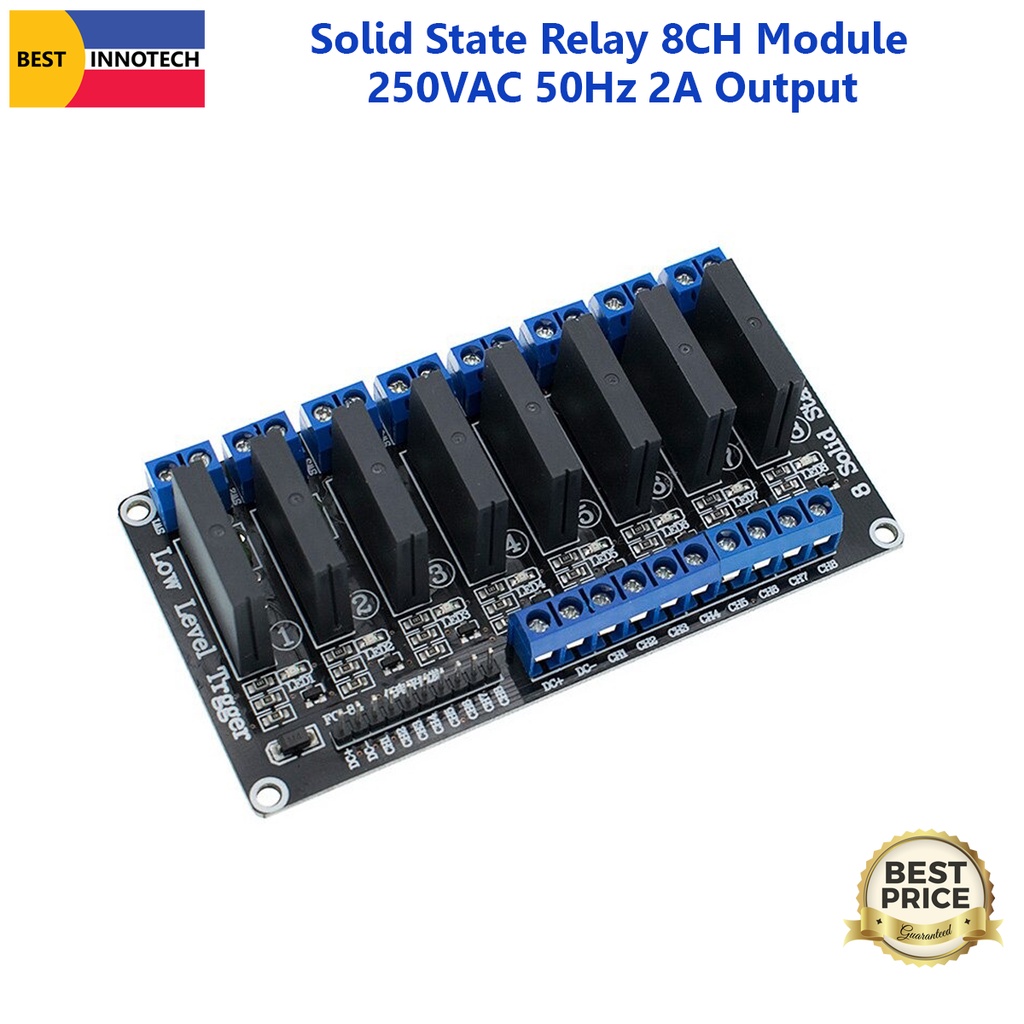 Solid state relay 8CH module 250VAC 50Hz 2A Output | Shopee Thailand